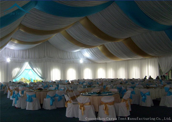 Luxury Lining Decoration Large Event Tents With Aluminium Frame , Custom Canopy Tents