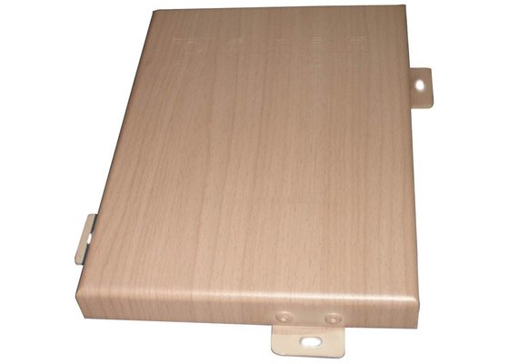 Decorative Cladding Facade 1.5mm / 2mm Aluminum Architectural Panels Wooden