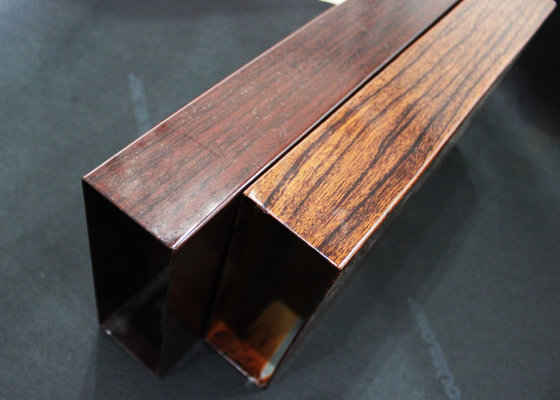 Corrosion resistance U-shaped Linear Metal Ceiling Silver , Aluminum Architectural Panels