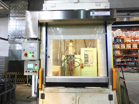 Light Barrier Smooth Operating High Speed PVC Rolling Doors Aluminum Frame Work On Machine