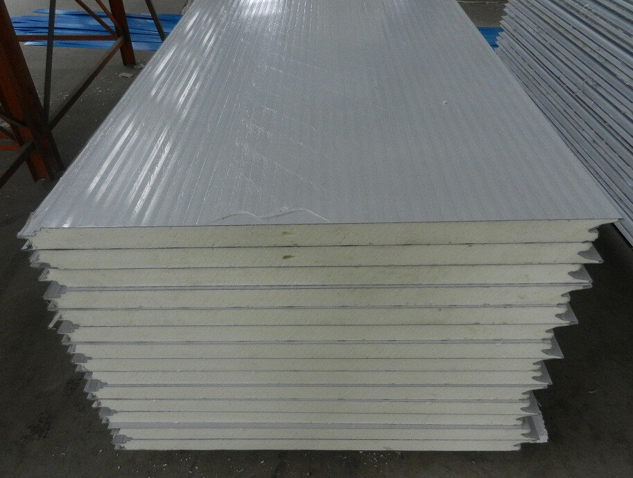 PU Sandwich Wall Panels / Polyurethane Insulated Panels Hidden Type