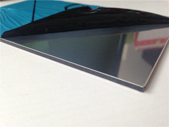commercial Silver Mirror Aluminum Composite Panel / Board For Exterior / Cladding