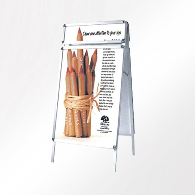 Advertising metal display Transparent sheet to protect poster from scratching or raining