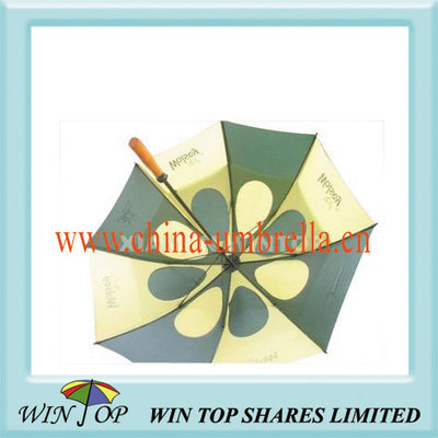 China 30" Green and Yellow Windproof Golf Umbrella supplier