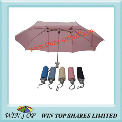 China 23" 3 Folding Steel Plain Lover Umbrella(WTL023) supplier