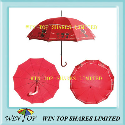 China 23" Auto Straight Red Umbrella (WT5090) supplier