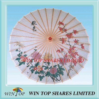 China Chinese Autumn flowers design handicraft umbrella supplier