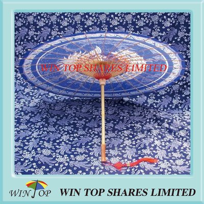 China China pattern white flower crafts umbrella supplier