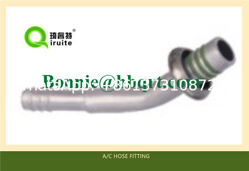 Aluminum auto air conditioning hose fitting, O-ring