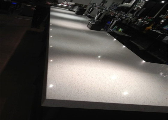 Nougat White Bar / Hotel Engineered Quartz Stones for Benchtops High Scratch Resistance