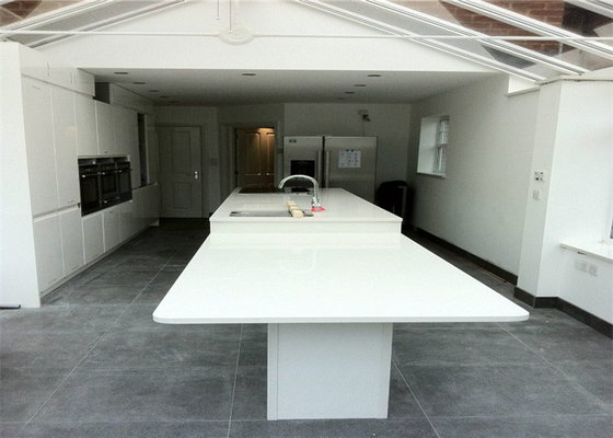 Hotel Proejcts Moon White Quartz Stone For Table Top / Worktops / Vanitiy Tops
