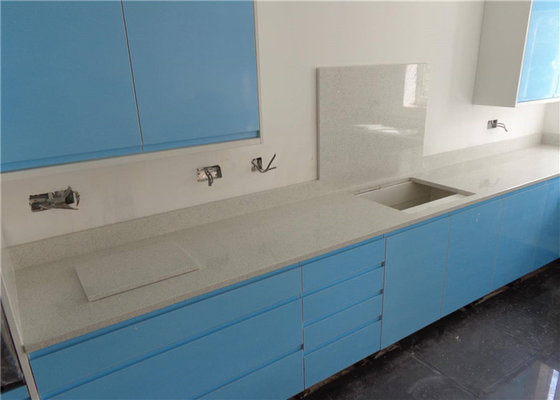 Engineering White Mirror Kitchen Quartz Worktops Made by Artificial Stone Quartz Rocks
