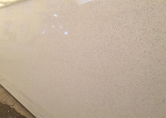 White Mirror Quartz Stone Slabs Safety Office Reception Desk Use