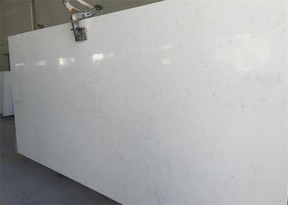 Carrina White Quartz Countertop Slabs No Radiation For Soap Dish