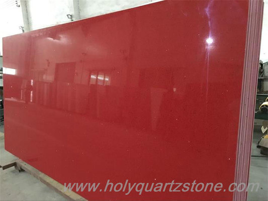 Diamond Red Sparkling UK Market Prefered Quartz Stone Worktops Tiles