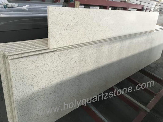 White Quartz Kitchen Countertops Back Splash Scratch Resistance