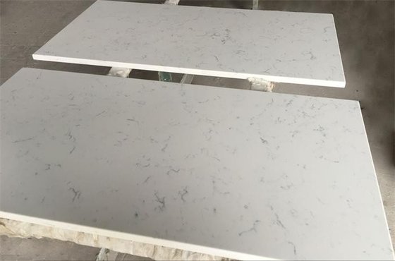 Vanity Top Marble Pattern Quartz Solid Surface Highly Durable / Maintainence Free