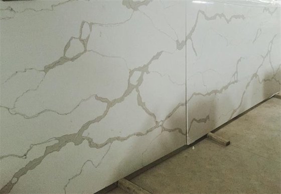 Stunning Calacatta Quartz Pattern Design Jumbo Slab For Commercial And Residential Projects