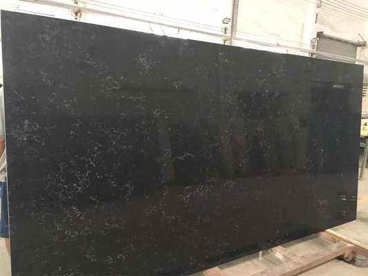 Mixed Vein Quartz  Vanity Tops Quartz Solid Surface ISO9001 / NSF 3000 mm x 1400 mm