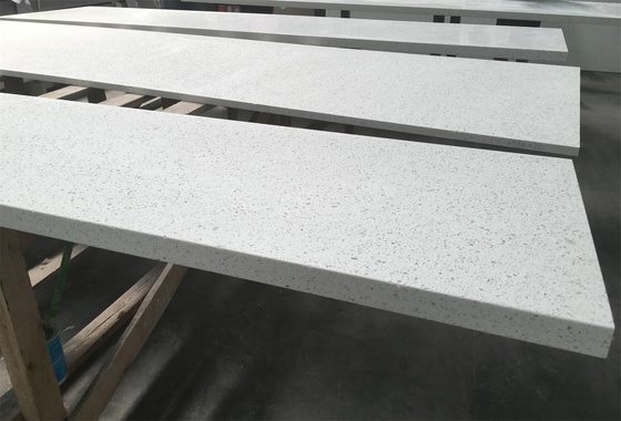 Engineered Quartz Solid Surface Quartz Rocks Floor Tiles Building Material Nougat White