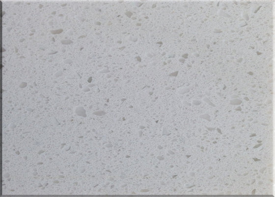 Durable Snow White Quartz Stone Engineered Stone Benchtops / Countertops for Kitchen