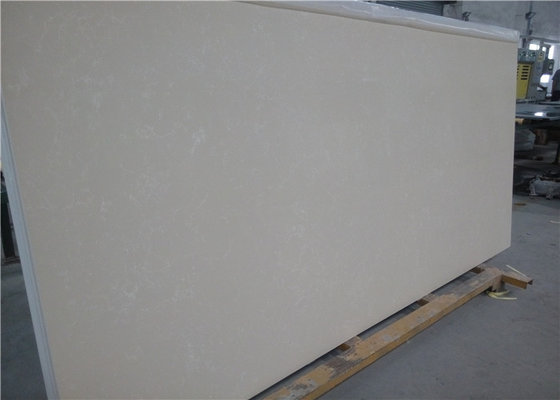Marfil Marble 20mm Engineered Quartz Stone Slab For Solid Surface Countertops / Table Tops
