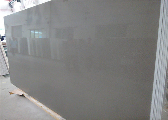 Grey Artificial Quartz Stone Slabs For Decoration Wall Tiles , Quartz Engineered Stone Countertops