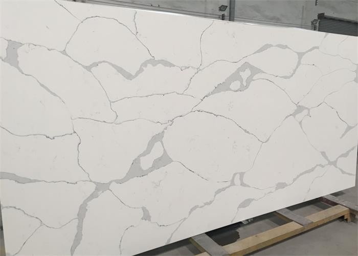 High Polished Artificial Quartz Stone Slabs For Bathroom Vanity Tops / Benchtops