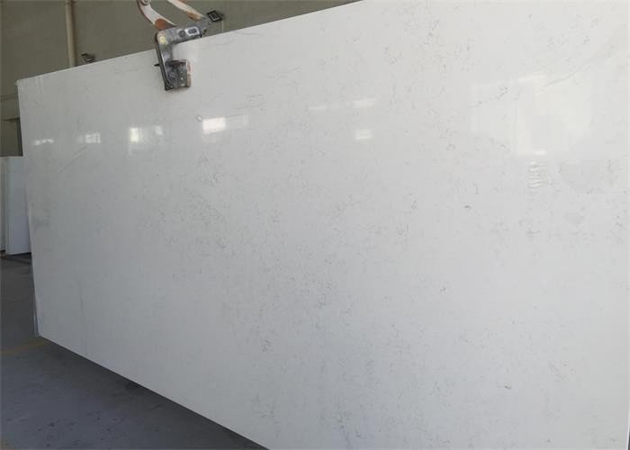 Carrina White Quartz Countertop Slabs No Radiation For Soap Dish
