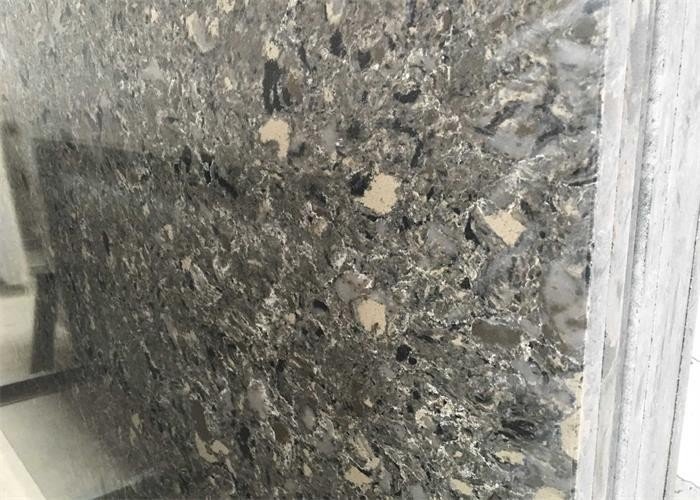 Caramel Canyon Quartz Natural Stone Laminated Edge Kitchen Countertops