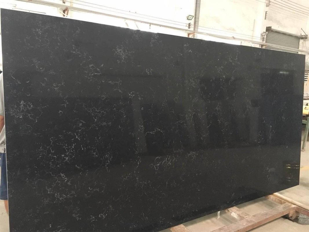 Mixed Vein Quartz  Vanity Tops Quartz Solid Surface ISO9001 / NSF 3000 mm x 1400 mm