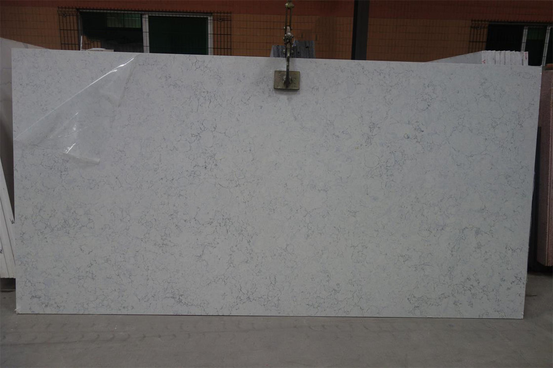 Marble Pattern Natural Artificial Quartz Stone Honed Surface Superior Edge Finished