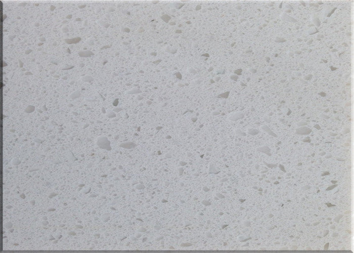 Durable Snow White Quartz Stone Engineered Stone Benchtops / Countertops for Kitchen