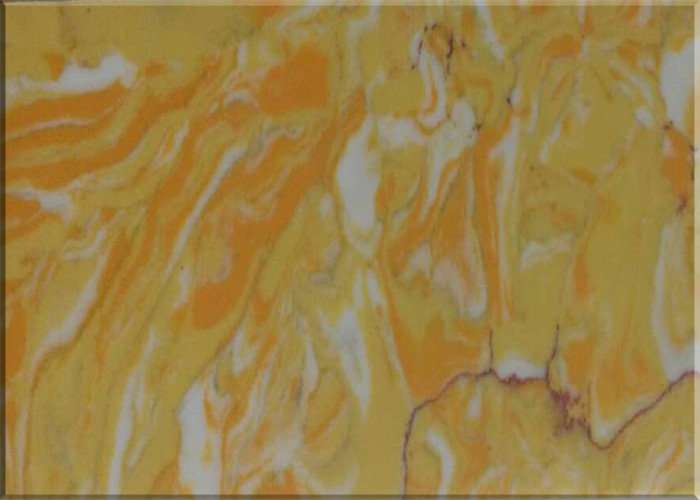 Yellow Onyx Engineered Quartz Sheet Countertops High Hardness Customized Quartz Slab