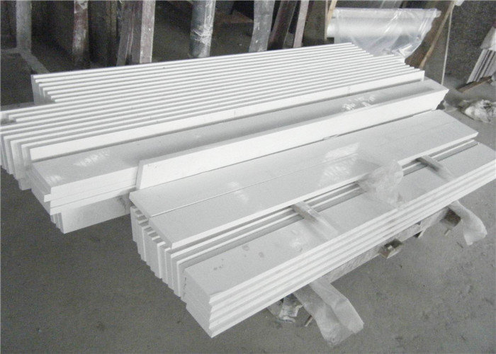 Custom White Artificial Quartz Stone Window Sills Scratch Resistant and Eco-friendly
