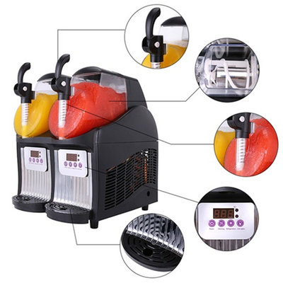 Commercial Slush Machine 2.5L Double-Bowl Slush Frozen Drink Machine WT/8613824555378 supplier
