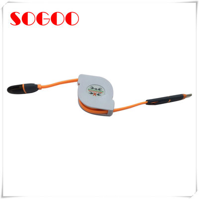 Customized Retractable Cable Assembly / Retractable Data Cable Reel RoHS Approved
