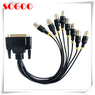 User Friendly DB25 To BNC Cable , Video Adapter Cable Customized Length