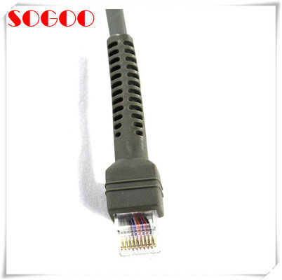 DB9 To RJ50 10P10C Custom Cable Assemblies For Symbol Barcode Scanner