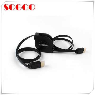 Professional Retractable HDMI Cable Reel Assembly For HDTV HD Player