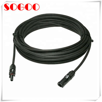 Black MC4 Extension Cable , Solar Cable Assembly With MC4 Connector