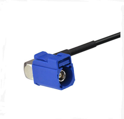 RF design RF Pigtail Cable blue Fakra C Jack with RA Female  and blue Fakra C Jack with RG174 6"