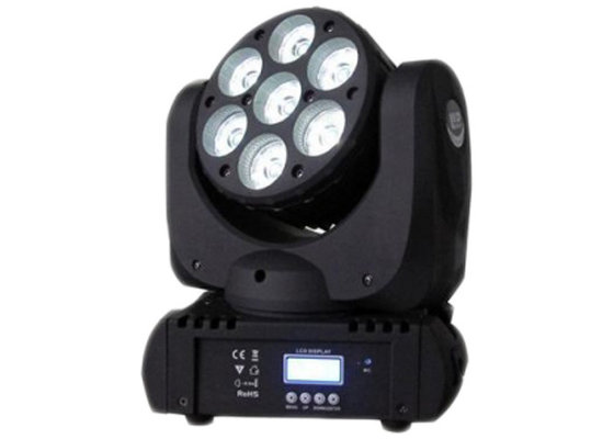 DMX 7pcs X 15W LED Moving Head Light Zoom Multi Color Outdoor Wireless Lighting Air Cooling