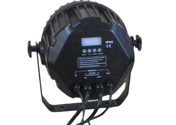7CH IP65 Outdoor LED Par 64 RGB DMX Stage Lighting 90V - 240VAC 4 Button Control Panel