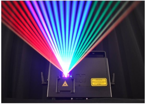 Pure Diode RGB Laser Light 1800mw Full Color Mini  Laser Projector , 60° Scan Angle