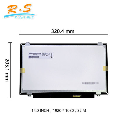 IPS Touch Screen LCD Display 14.0 Inch Edp Interface Hard Coating For B140HAK01.1
