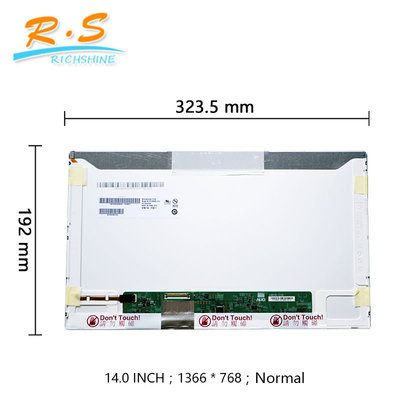 Laptop 14.0 inch LED Auo LCD Panel , 1366*768 tft lcd module B140XW01 VB