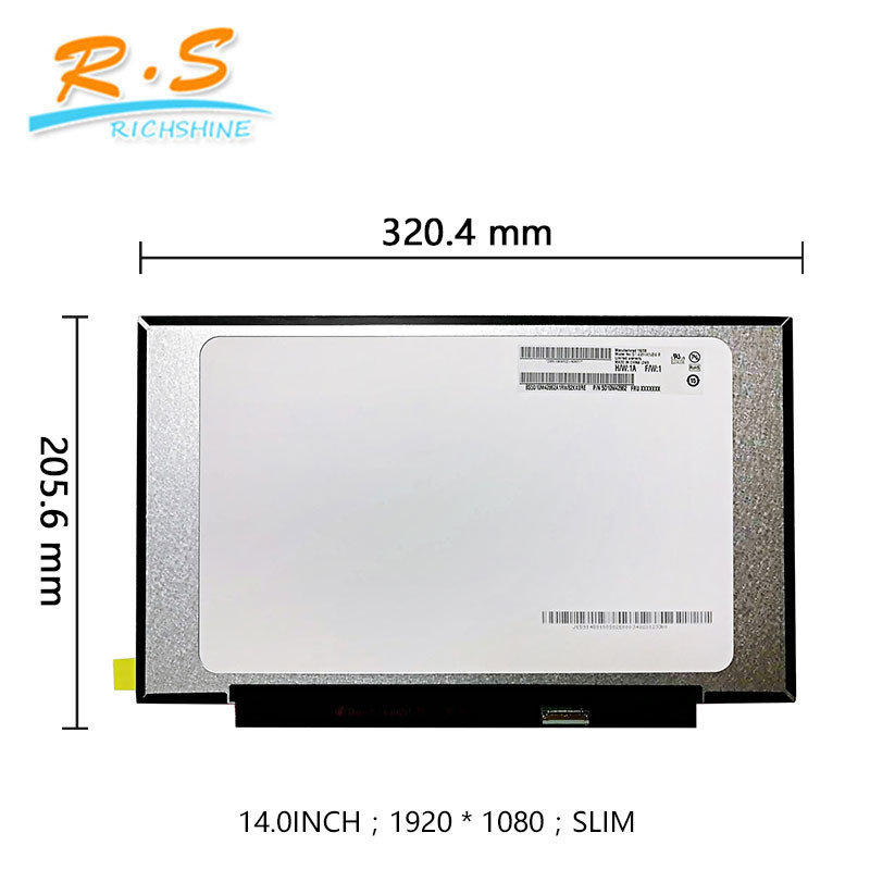 1920x1080 AUO Laptop LCD Screen 14.0 " B140HAN04.0 Edp Connector 30 Pins