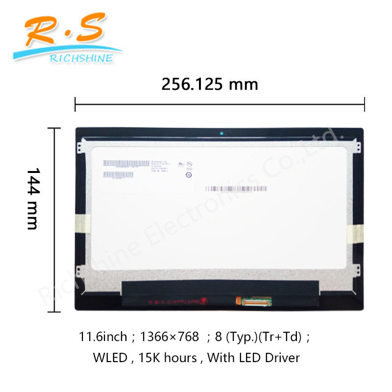 AUO New and Original 11.6 Inch Laptop Touch Screen Lcd Display Digitizer Assembly B116XTB01.0