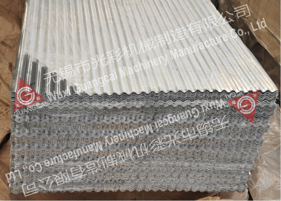 Color Plate Corrugated Sheet Roll Forming Machine Thickness 0.4mm - 0.8mm